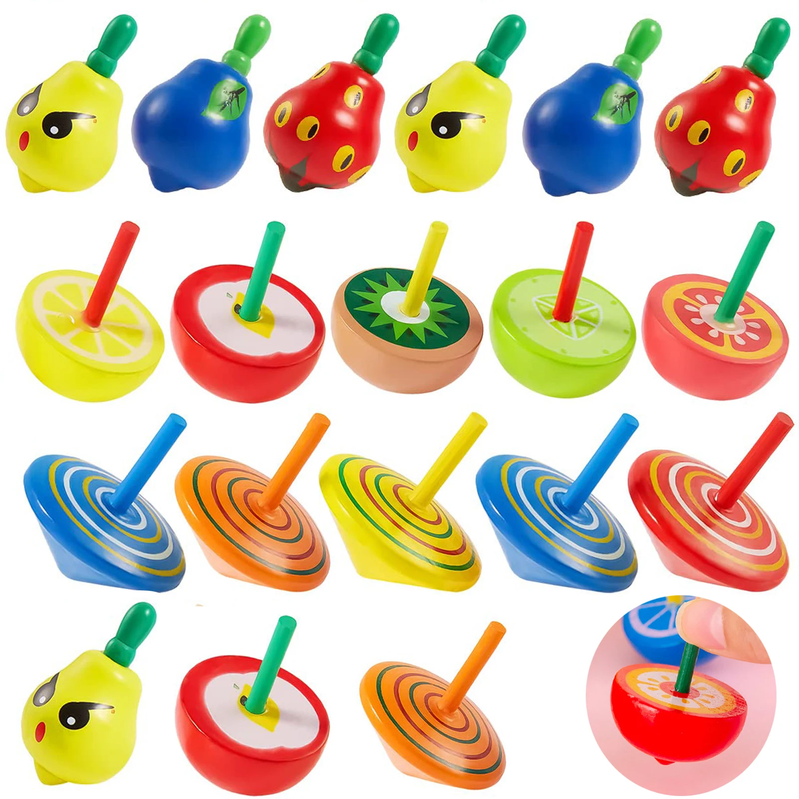 10pcs-Colorful-Wooden-Gyro-Spinning-Tops-Educational-Toys-Kids-Birthday ...