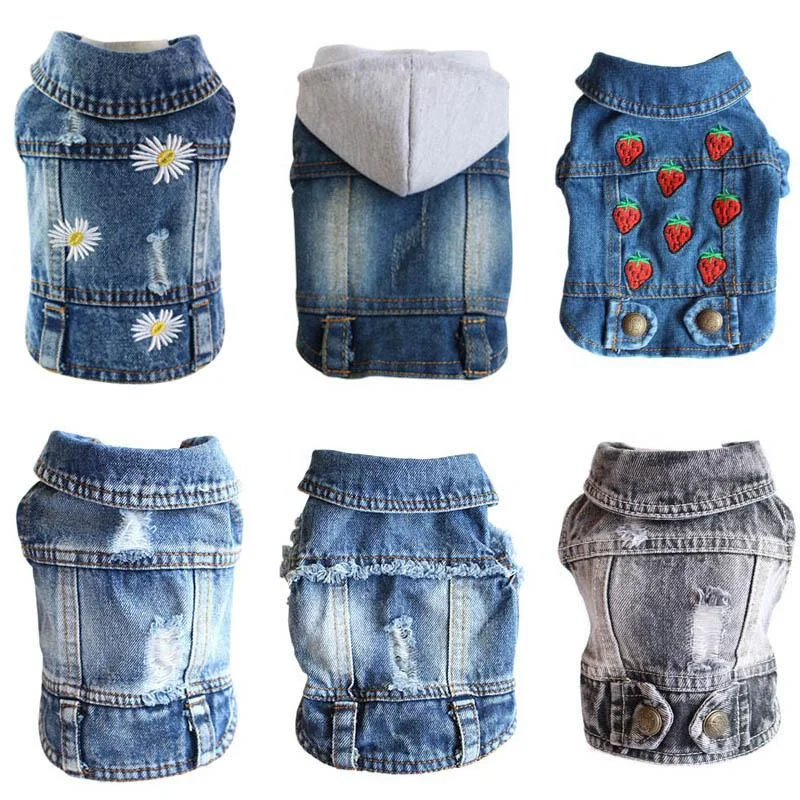 XS-2XL Denim Dog Clothes Cowboy Pet Dog Coat Puppy Clothing For Small ...