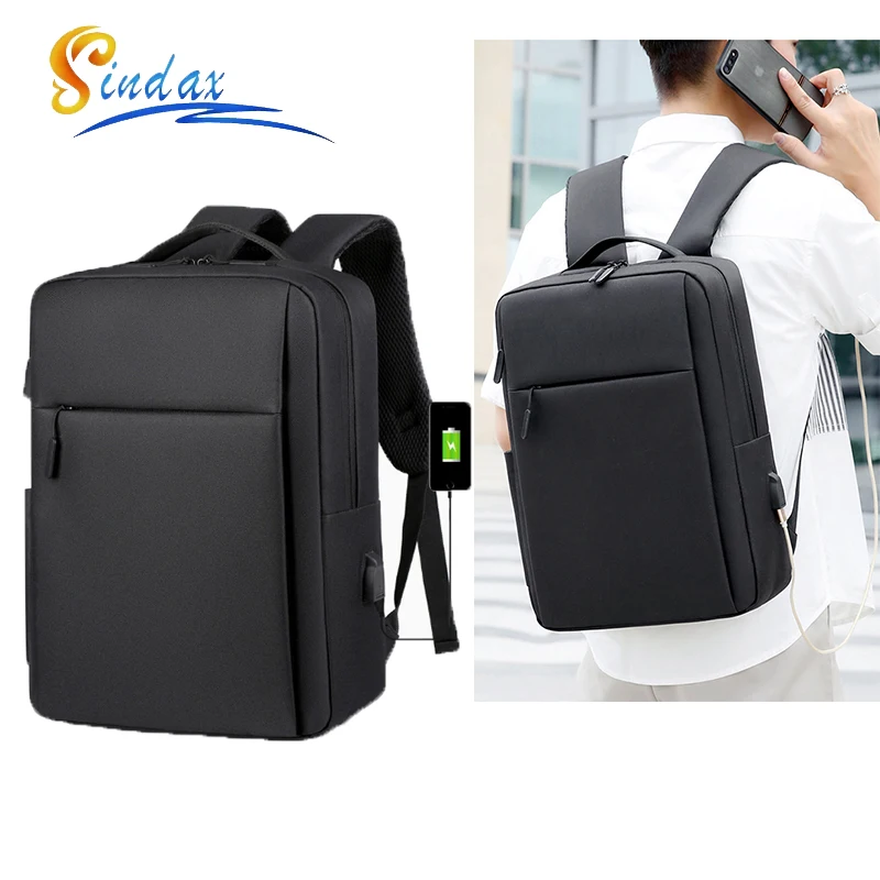 Men's Laptop Bag Charging Port Notebook Bag Waterproof Nylon 15.6 Inch ...