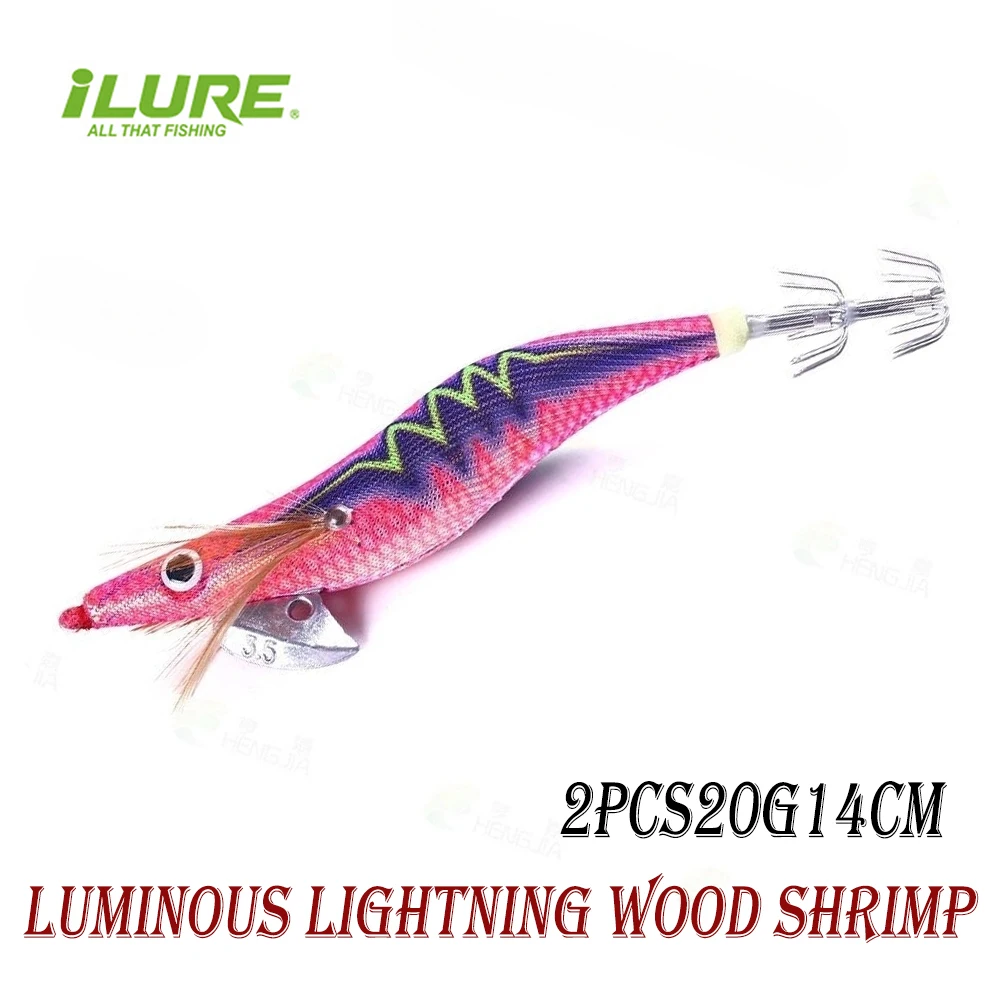 ILURE-2Pcs-Luminous-Lightning-Wood-Shrimp-14CM20G-3-5-Squid-Jigs-Fishing-Lure-Cuttlefish-Octopus ...