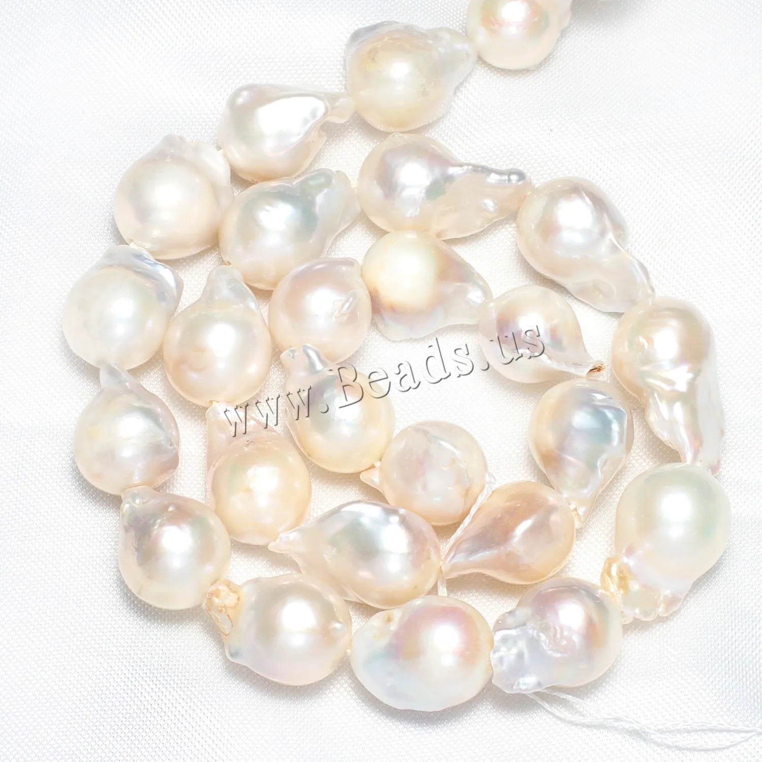 11-13mm-Irregular-Pearl-Beads-Big-Size-Cultured-Freshwater-White ...