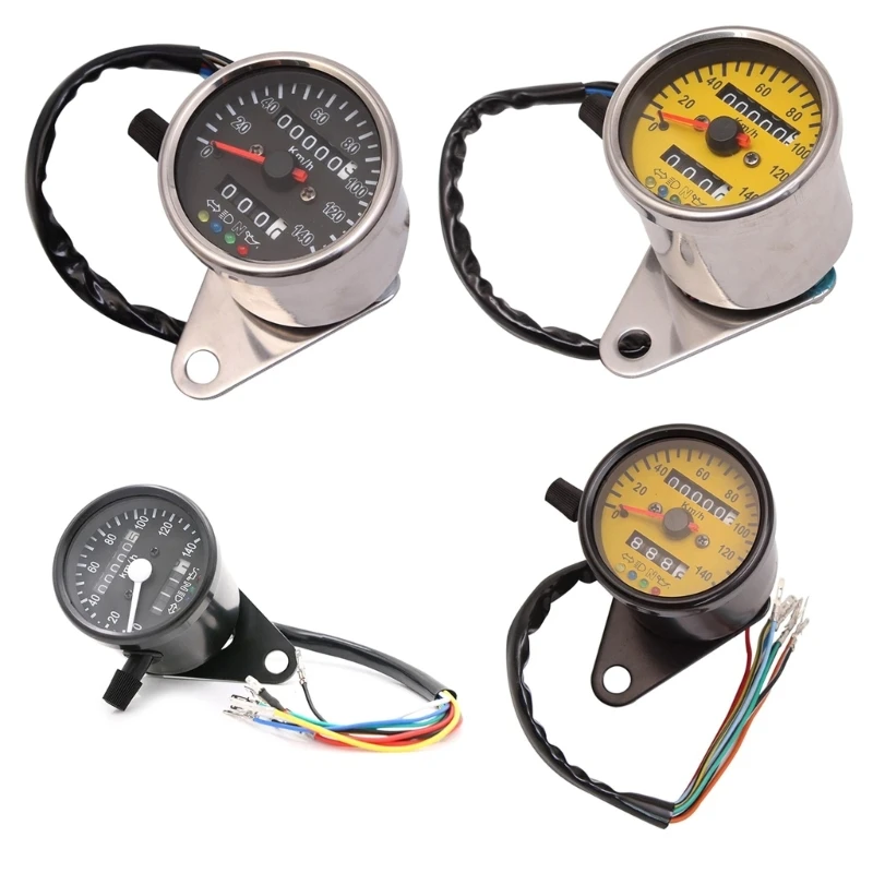 Universal-Motorcycle-Speedometer-Odometer-Gauge-Double-Speed-Meter-with ...