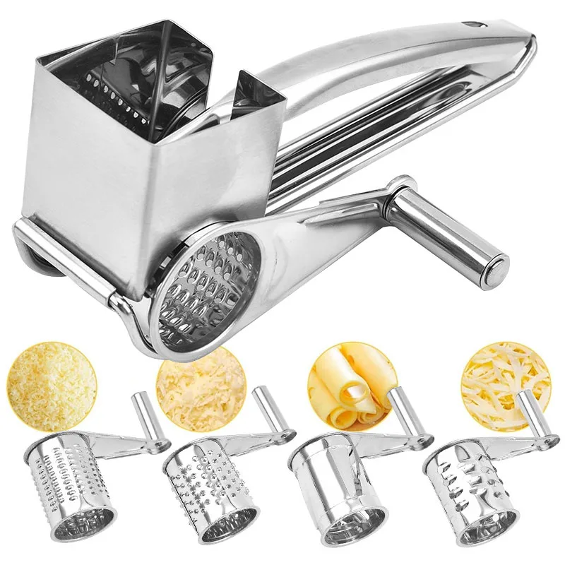 Rotary-Cheese-Grater-Cheese-Cutter-Slicer-Shredder-with-4-3-2-1 ...