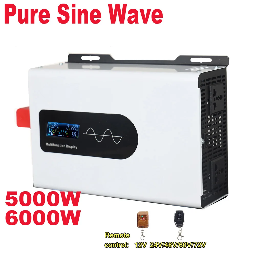 12 V ~ 220 V 6000W 7000W Inverter Reine Sinus Welle Inverter 12 V zu 220 V Konverter DC zu AC ...