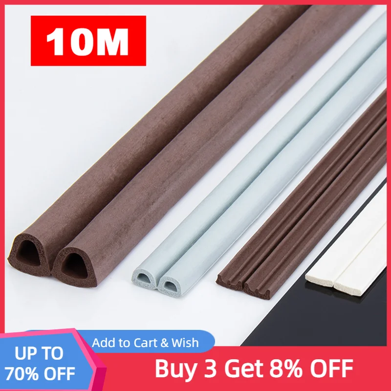 10M Diep Type Deur Weer Strip Zelfklevende Rubberen Afdichting Foam ...