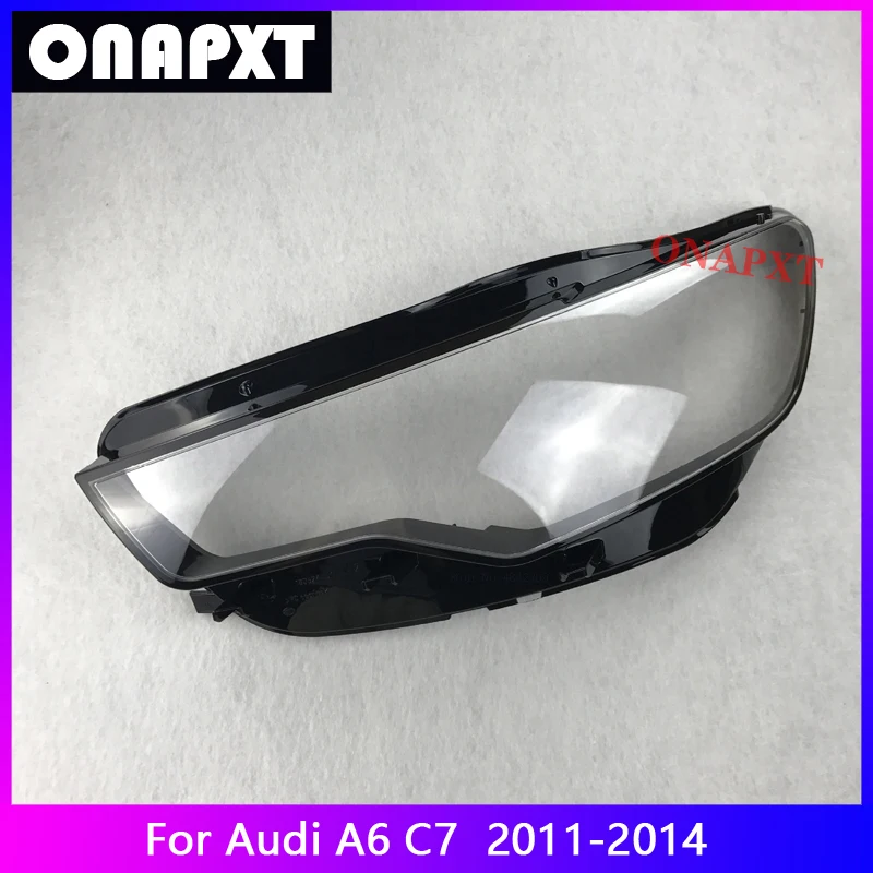 For Audi A6 C7 Car Plexiglass Head Light Lampshade Lamp Shell Case ...