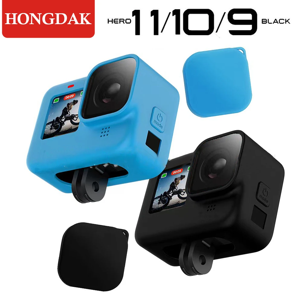 for-GoPro-9-10-11-Protective-Silicone-Case-Tempered-Glass-Screen-Creen ...