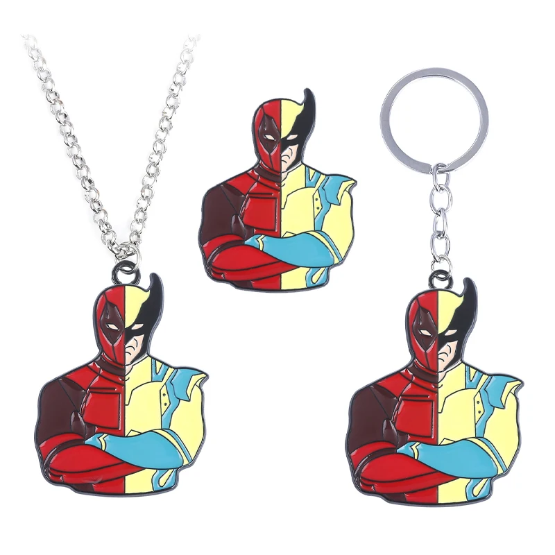 Collares-de-Deadpool-y-Lobezno-llaveros-broche-Marvel-juguetes-cl-sicos ...