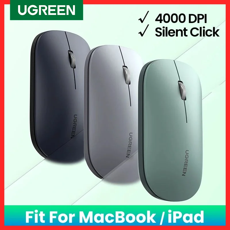 UGREEN-Mouse-4000-DPI-Wireless-Mice-40db-Silent-Click-For-MacBook-Pro ...