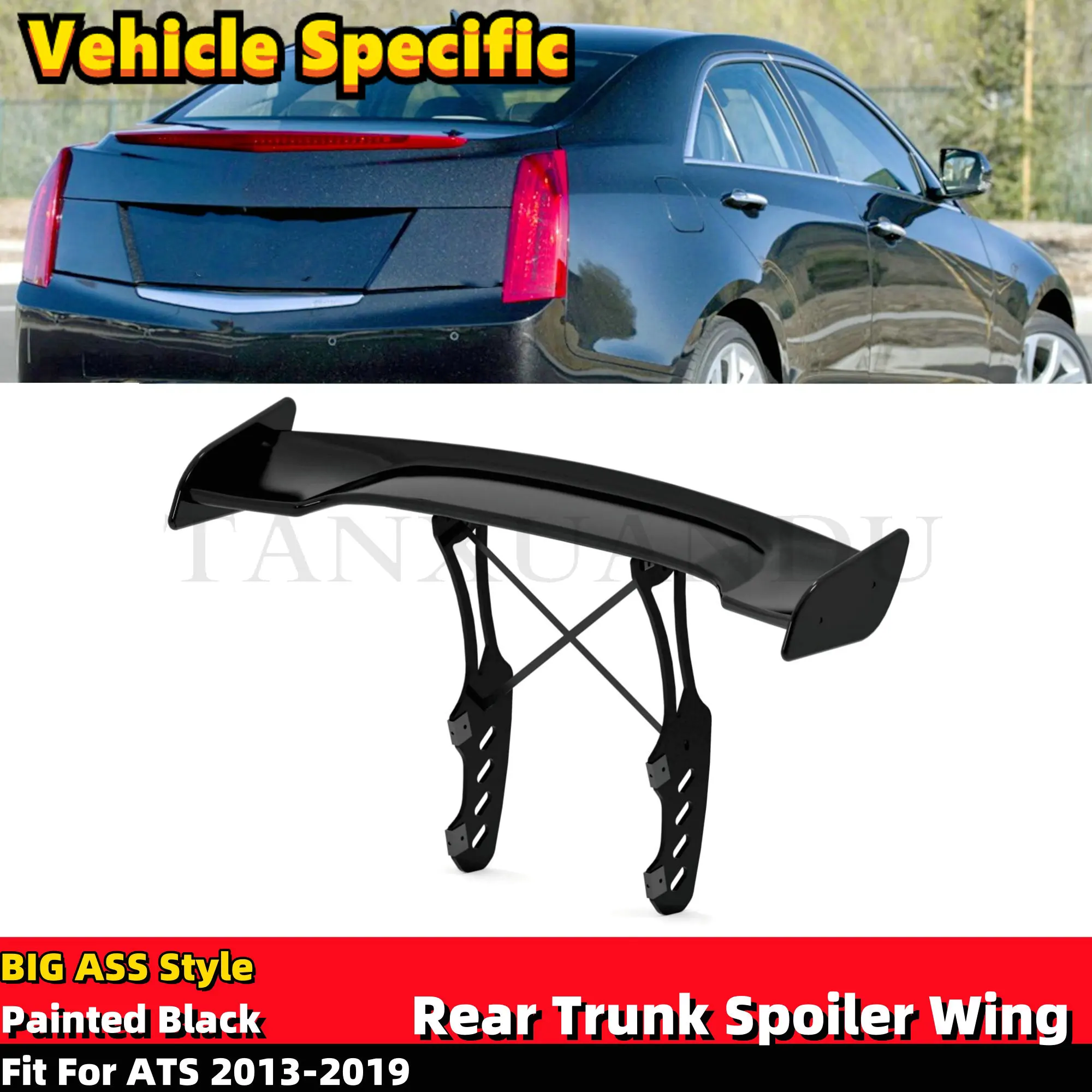 USA-Stock-Narpes-Designs-BIG-ASS-Style-Rear-Trunk-Spoiler-Wing-Kit ...