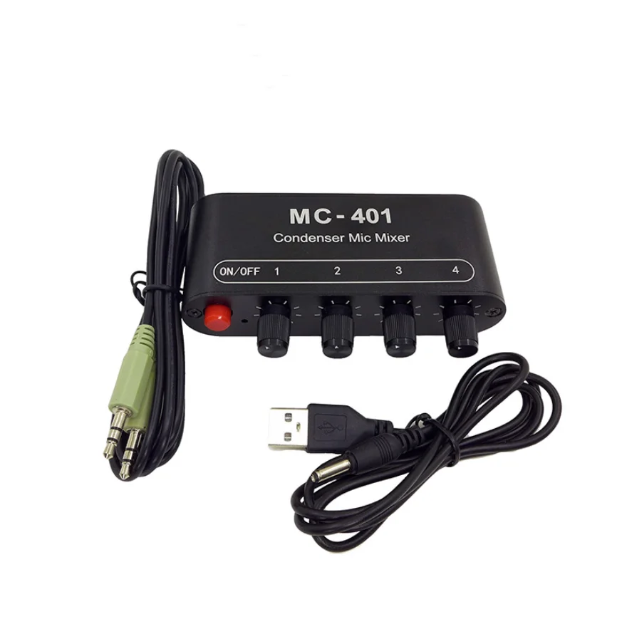 MC-401-Stereo-Audio-4-Input-1-output-Microphone-condenser-Mic-Mixer ...