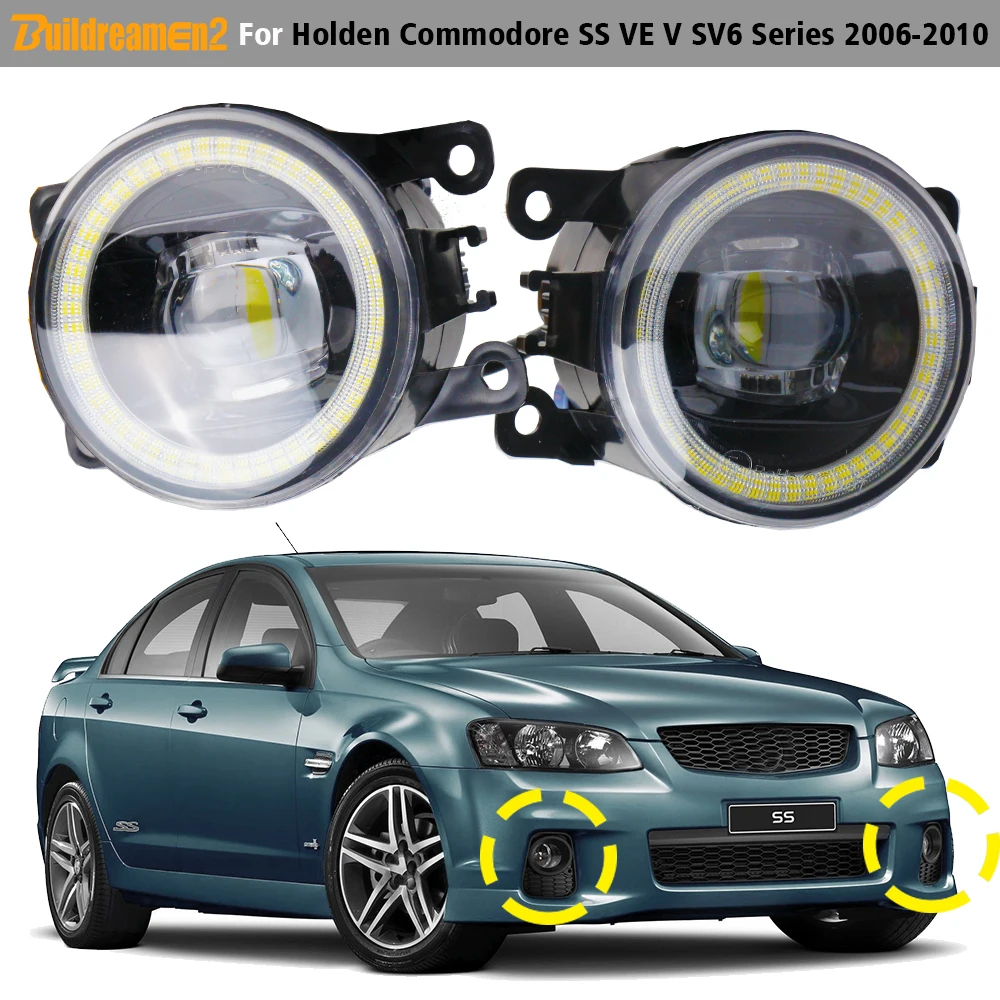 2 X Car Front LED Fog Light Angel Eye Daytime Running Lamp DRL For ...