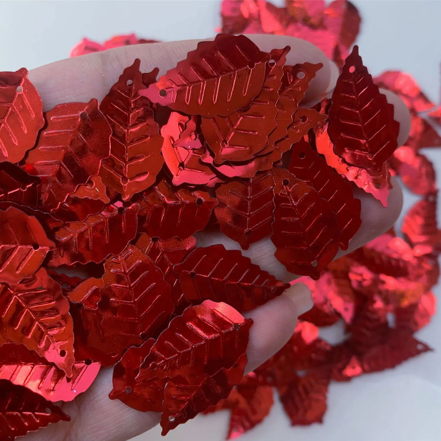 16mm 25mm PVC Leaf Sequins Loose Cups Sequins Sequins Glitter For ...