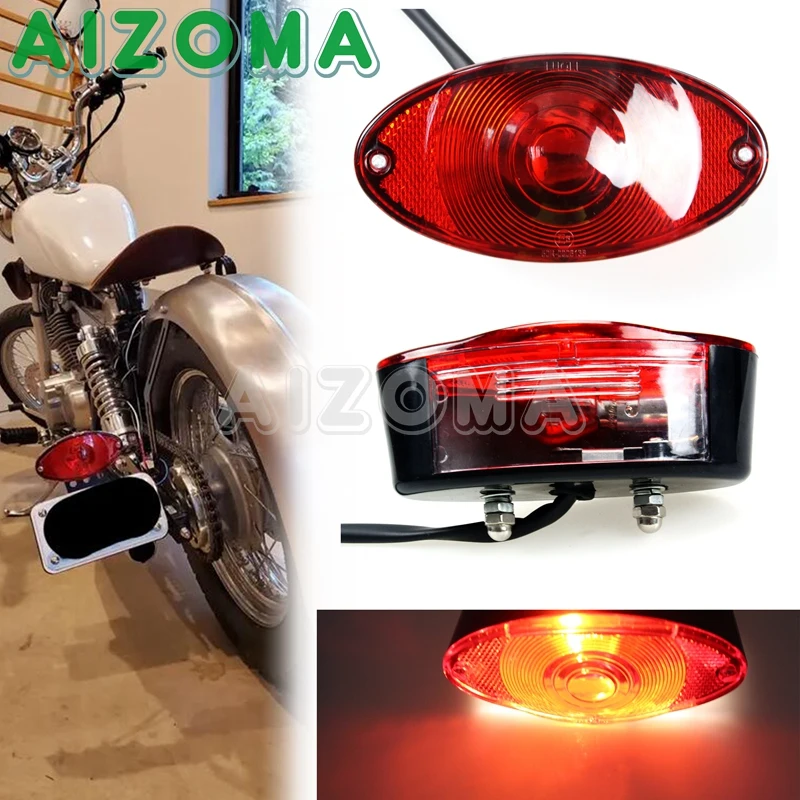 Motorcycle-12V-Cat-Eye-Taillight-ABS-Red-Brake-Lamp-License-Plate-Light ...