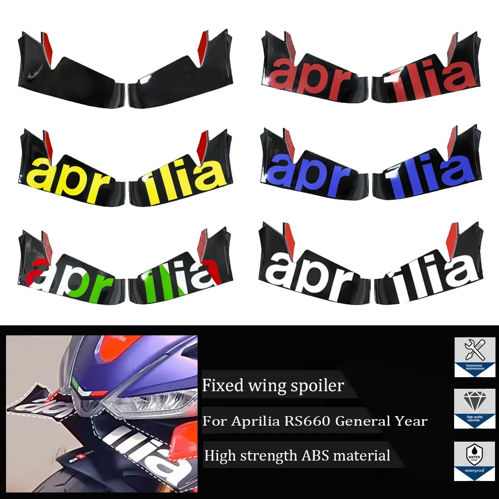 Motorcycle Fixed Wing Spoiler For Aprilia RS660 Front Aerodynamic Wing ...