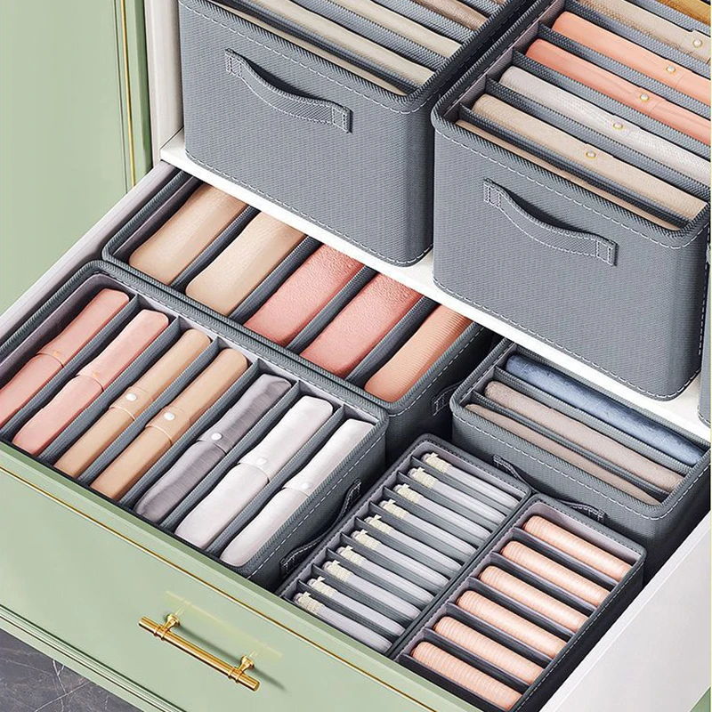 Caja de almacenamiento con compartimentos para Jeans, organizador de ...