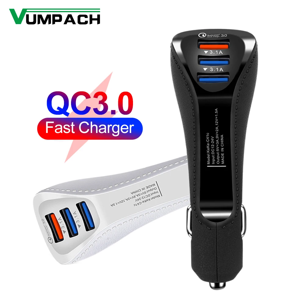 Chargeur USB couleur 3 ports Charge Rapide QC 3.0 VOITURE Adaptateur ...