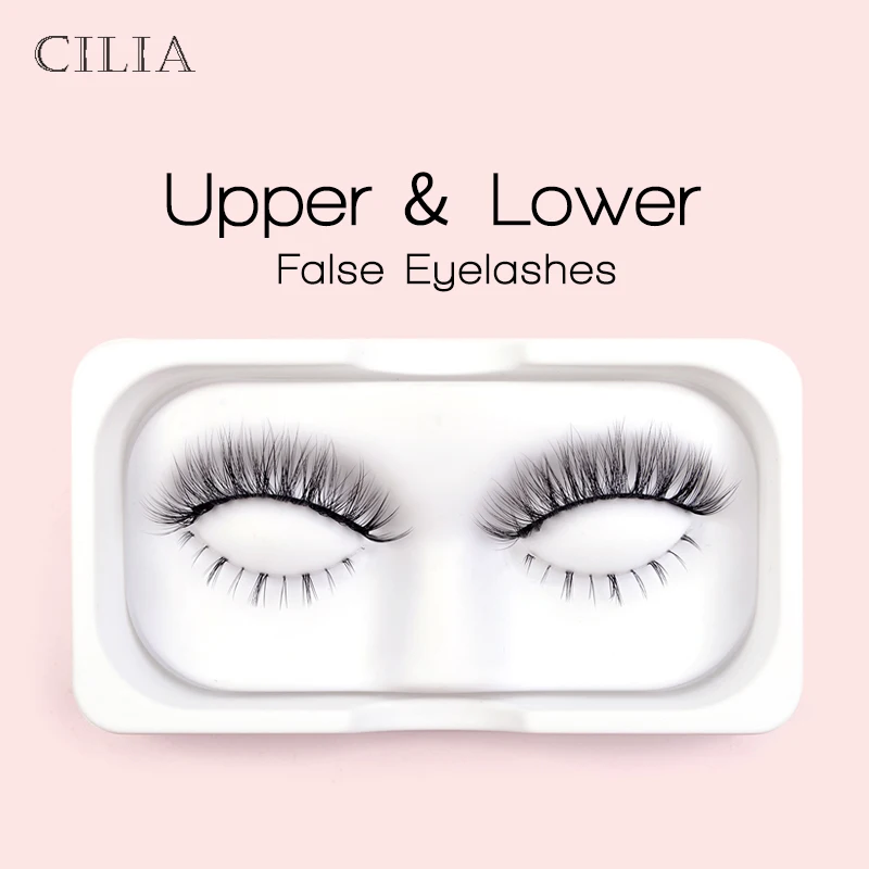 2Pairs-Natural-Eyelashes-Upper-Lower-False-Eyelashes-Faux-Cils-Makeup ...