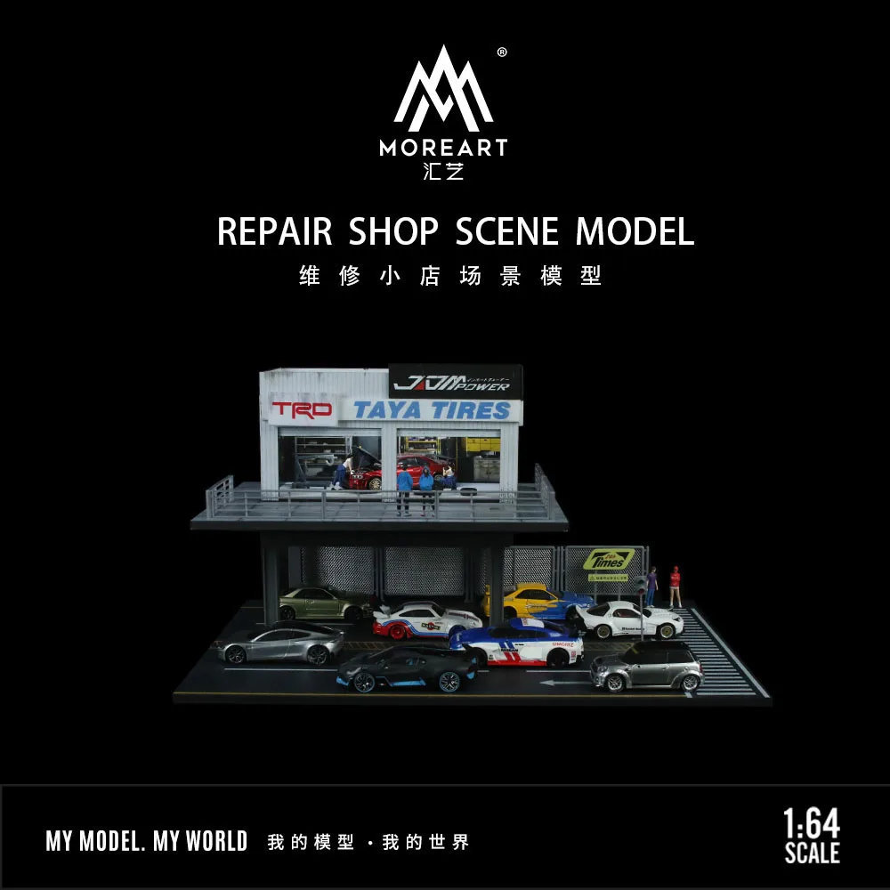 Pre-order-More-Art-1-64-Parking-Lot-Diorama-Repair-Shop-And-Steel-Frame ...