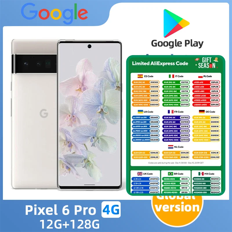 Google-Pixel-6-Pro-6pro-5G-Unlocked-6-7inch-Screen-30W-Charge-12GB-RAM ...