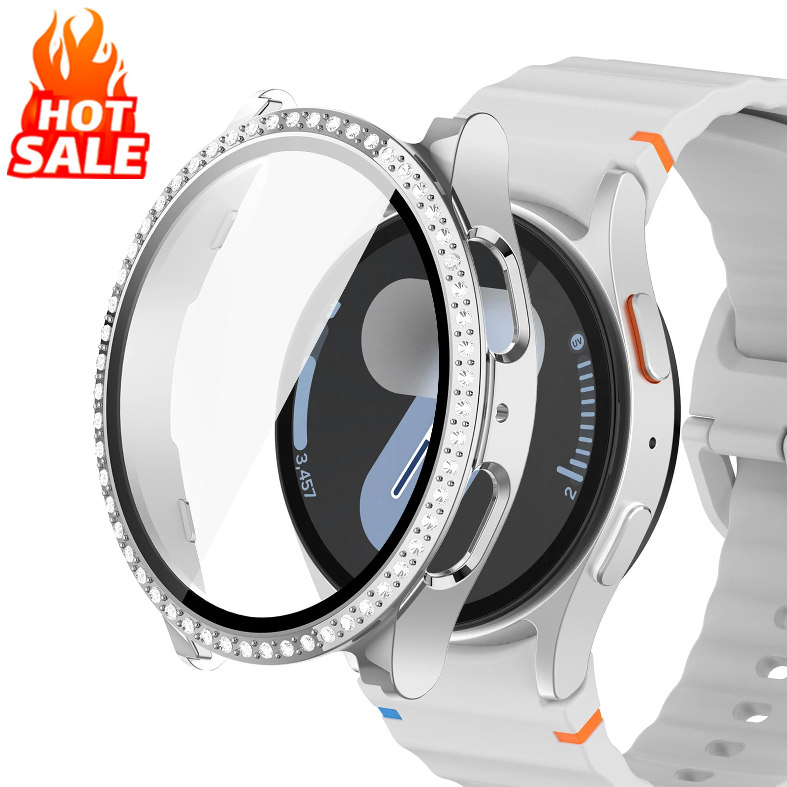 Glass-Diamond-Case-for-Samsung-Galaxy-watch-7-6-5-4-44mm-40mm ...