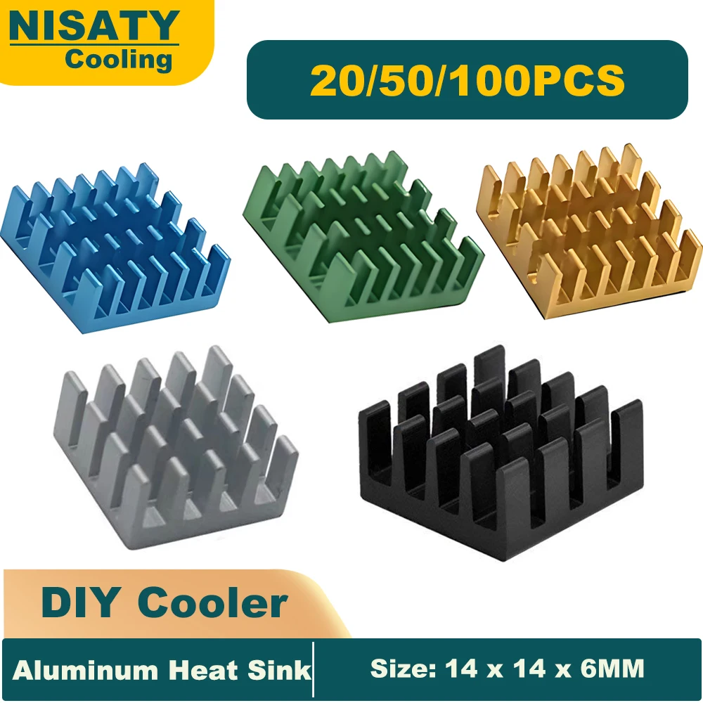 20/50/100PCS Aluminum Heatsink Radiator Heat Sink Cooling For ...
