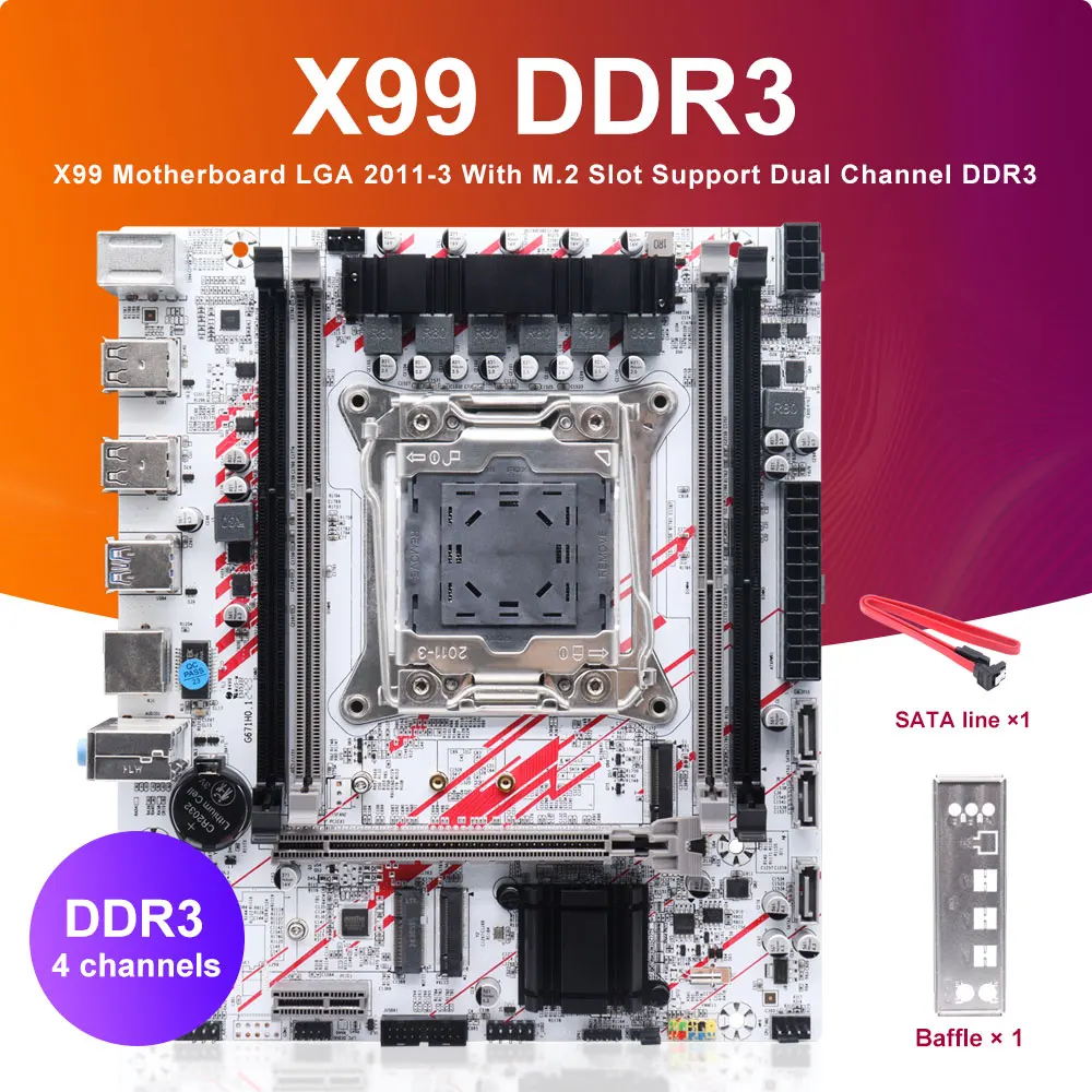 X99 Motherboard LGA 2011-3 With M.2 Slot Support Dual Channel DDR3 ...