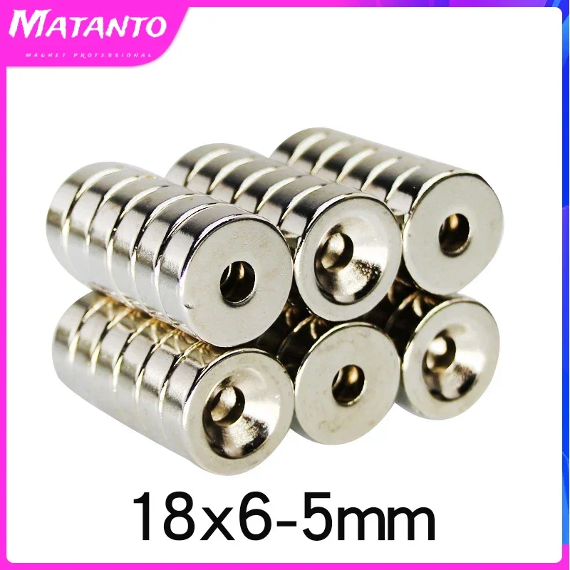 2-5-10-15-20pcs-18x6-5-mm-18x6-hole-5mm-Countersunk-Neodymium-Magnet ...