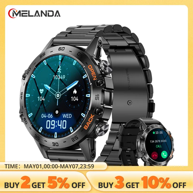 MELANDA-Steel-1-39-Bluetooth-Call-Smart-Watch-Men-Sports-Fitness ...