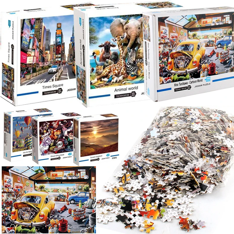 Family Jigsaw Puzzle 1000 Pieces Paper Jigsaw Decompression DIY Large ...