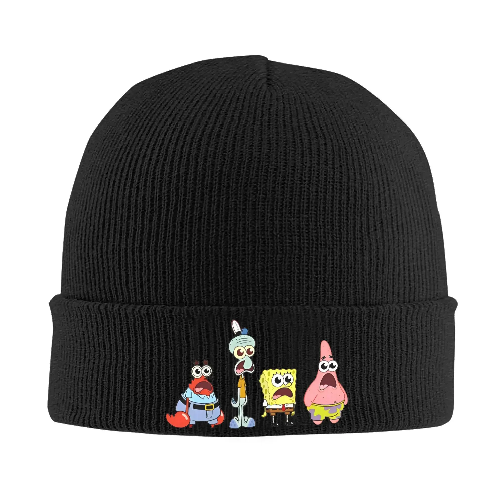 Cartoon-S-Sponge-bob-Knit-Hat-Beanies-Autumn-Winter-Hats-Warm-Unisex ...