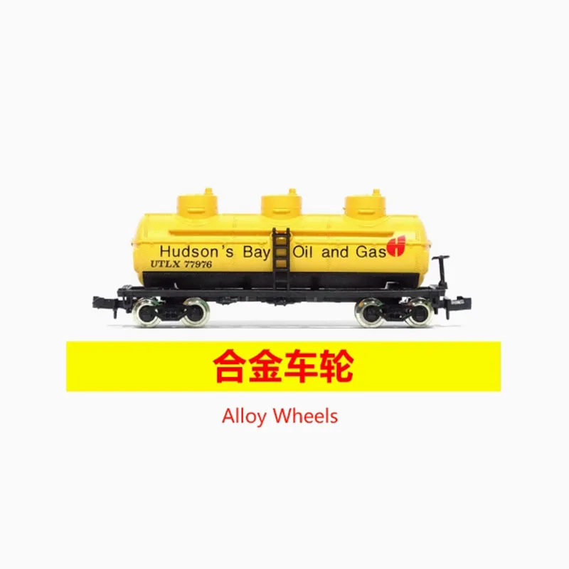 Diecast N Scale 1/160 Oil Transport Tank Truck Alloy Wheels Train Model ...