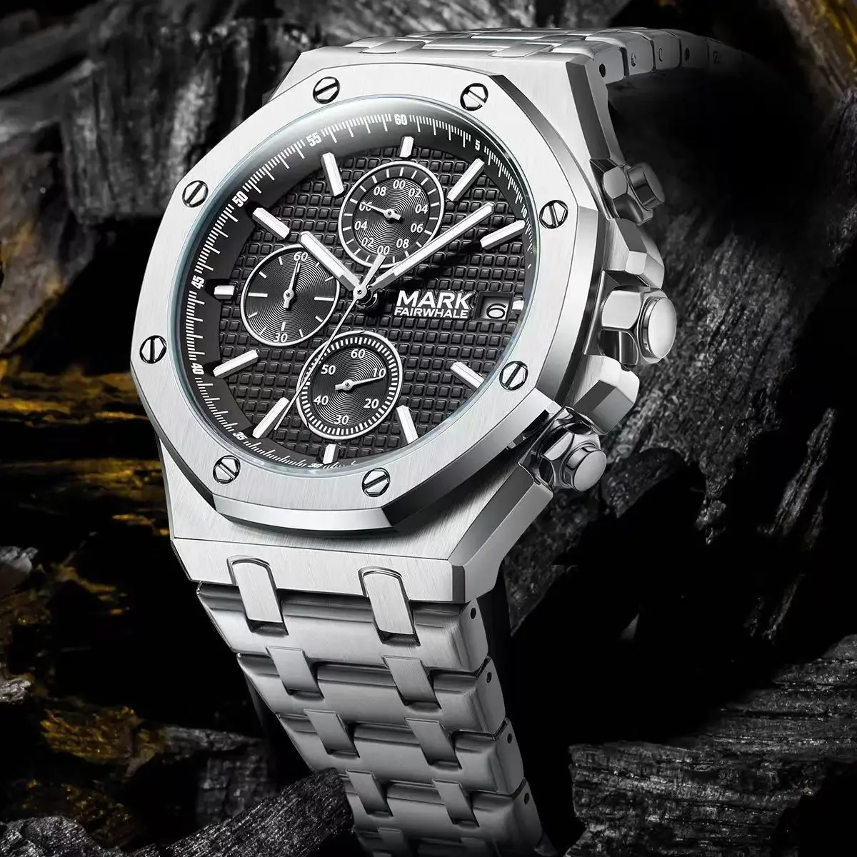 Mark-Fairwhale-5860-Mens-Watch-Intermediary-Business-Luxury-Stainless ...