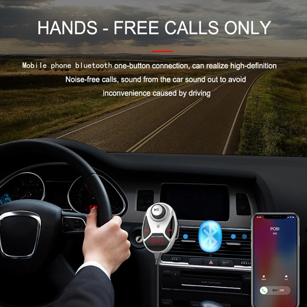 Wireless-Handsfree-Car-Bluetooth-FM-Transmitter-Audio-Receiver-MP3 ...