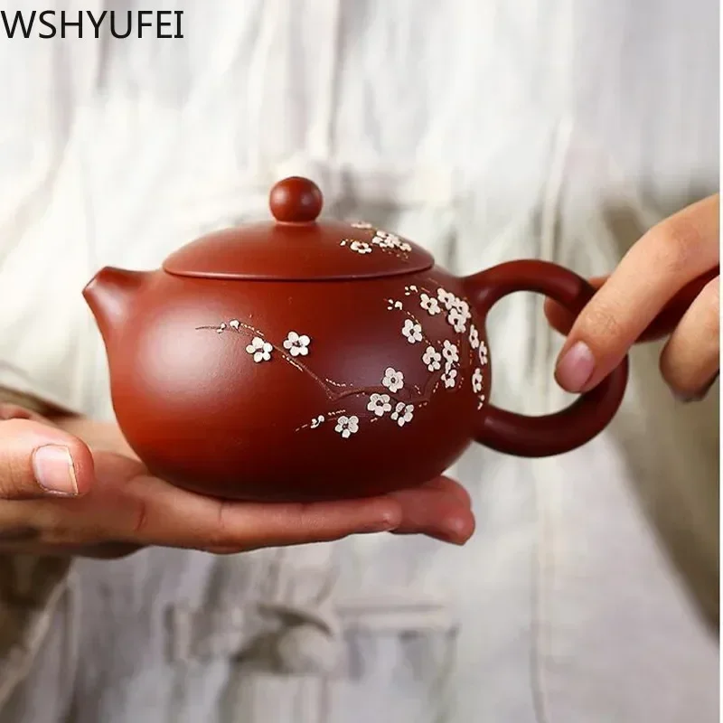 Chinese-Yixing-Teapot-Pure-Handmade-Plum-Blossom-Xi-Shi-Pot-Purple-Clay ...