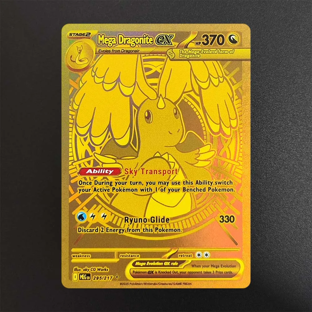 Cartões Pokémon DIY Mega Dragonite EX MEG EN 295/217 Cartão ...