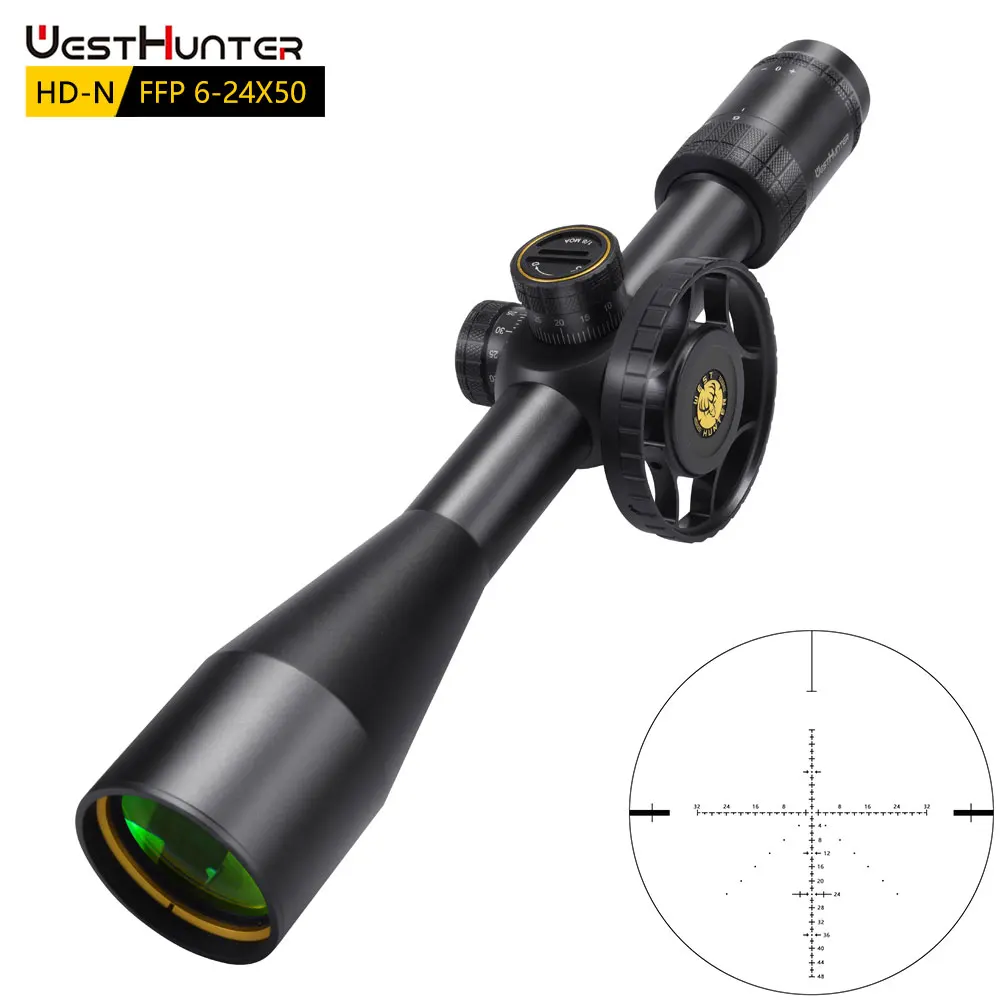 Westhunter Hd-n 6-24x50 Ffp Scope First Focal Plane Hunting Riflescope ...