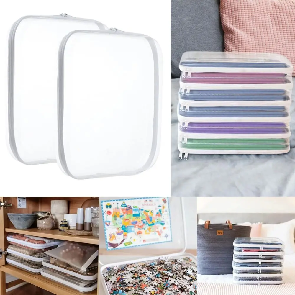 1PC-Plastic-Zippered-Pouch-Hard-Bins-Storage-Bins-Stackable-Waterproof ...