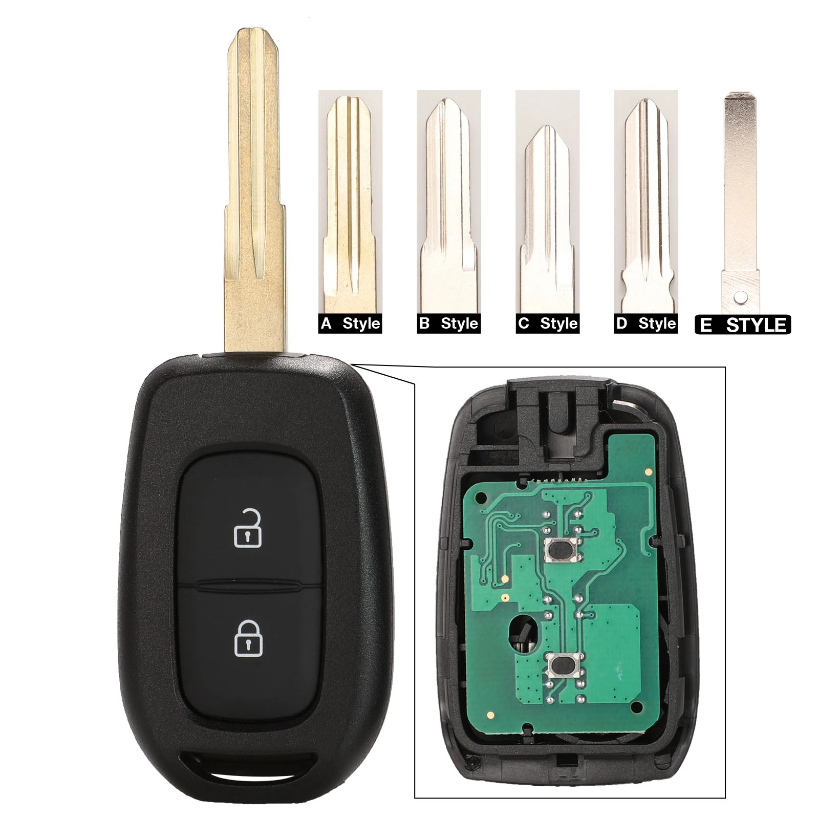 Jingyuqin Remote Car Key 433mhz With Pcf7961m 4a Chip For Renault ...