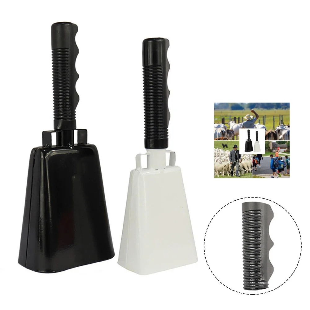 1x-Cow-Bell-Steel-Cowbell-With-Handle-Hand-Percussion-For-Party-Sport ...