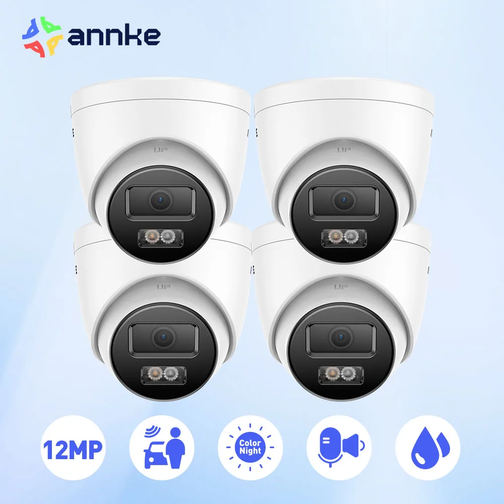 ANNKE C1200 Smart Dual Light 12MP Ultra HD PoE IP Camera Built-in Mic Surveillance Security ...