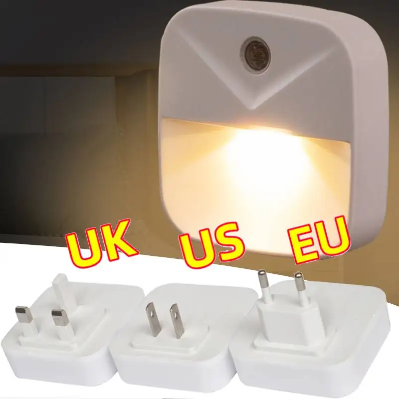 Led Night Light Eu Us Uk Plug Motion Sensor Light Wall Lamp For Home ...
