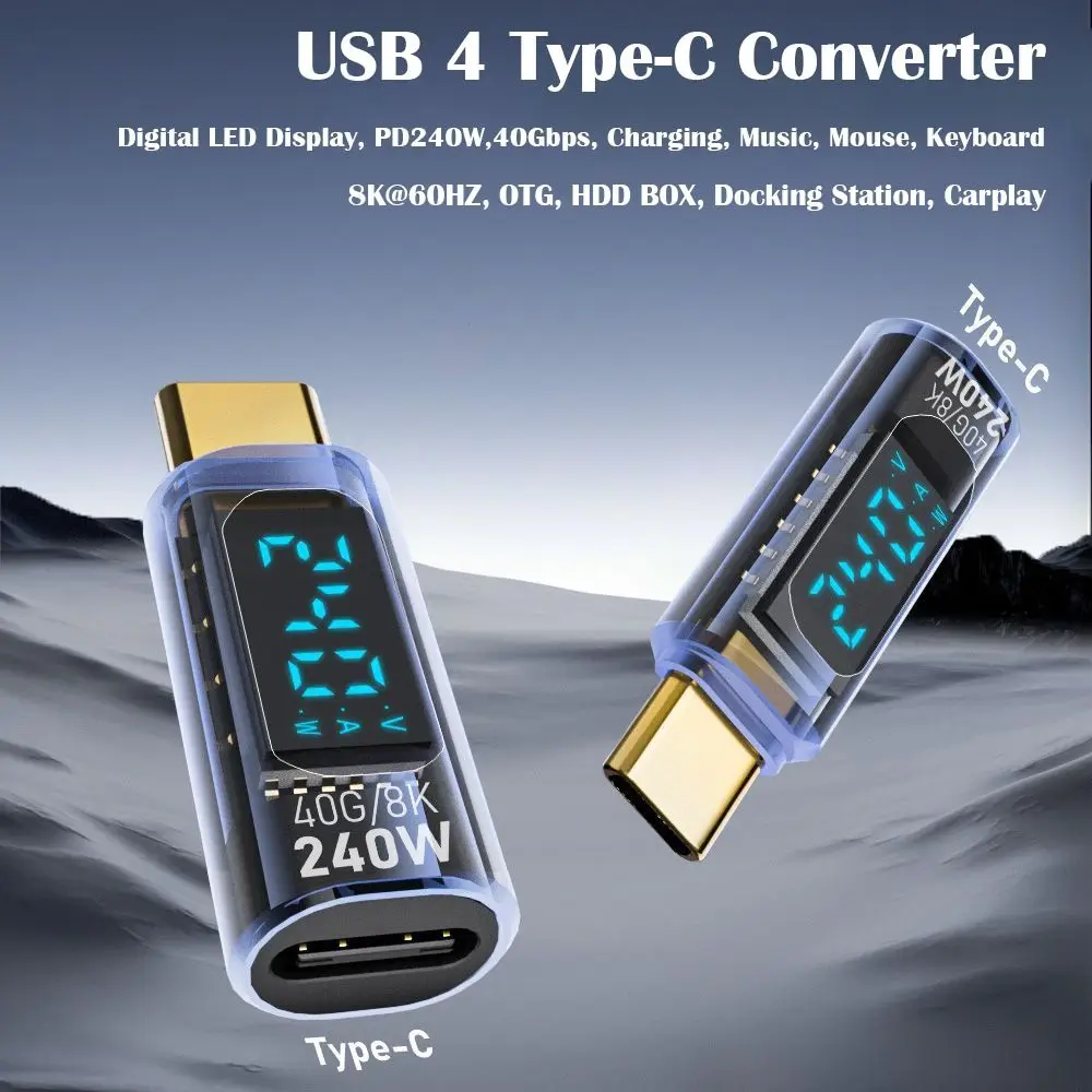 1-PCS-Digital-LED-Display-USB-4-Type-C-Adapter-8K-60HZ-PD-240W-Power ...