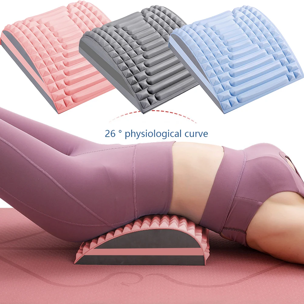 Portable-Back-Stretcher-Pillow-For-Back-Pain-Relief-Adjustable-Spine ...