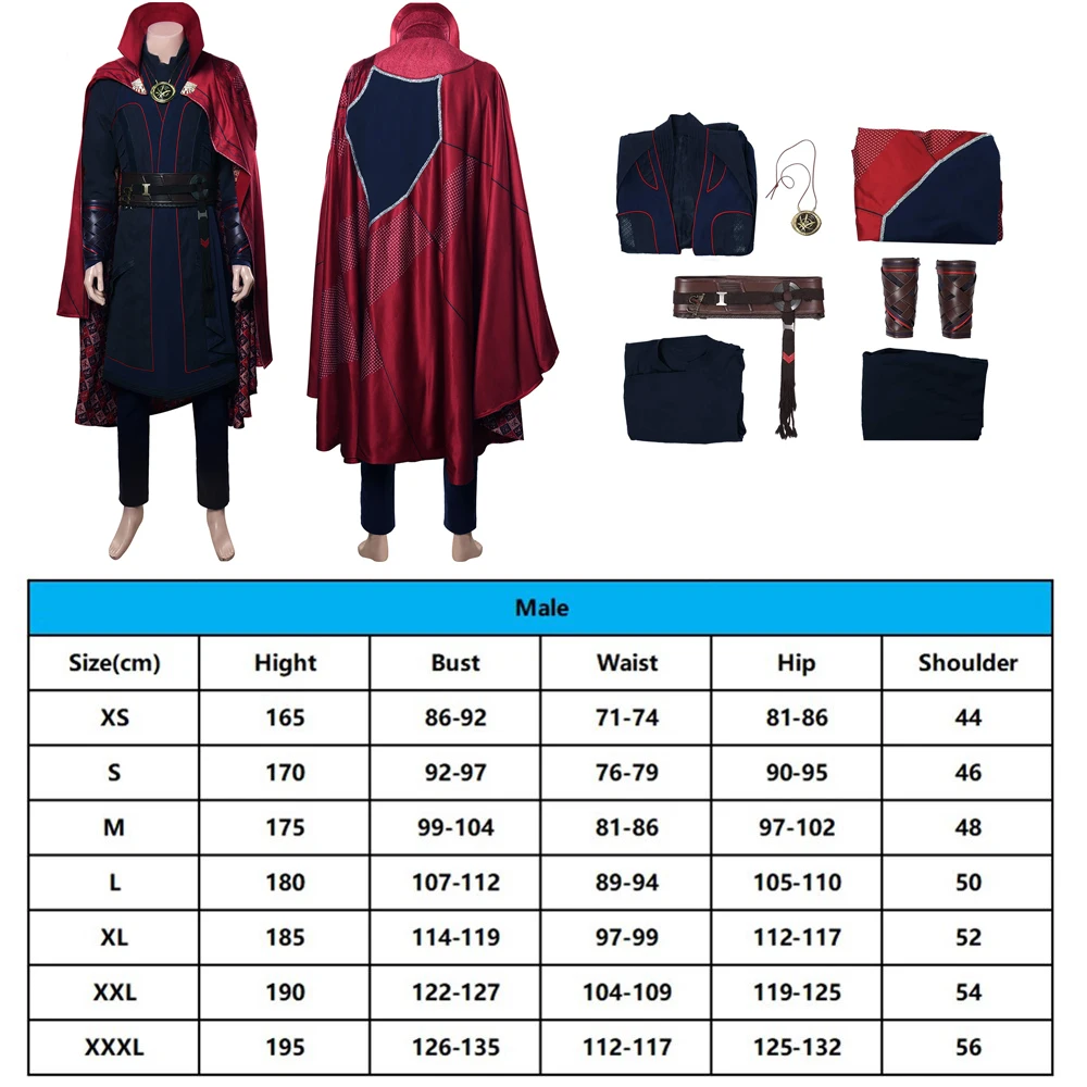 Disfraz de superhéroe masculino de Doctor Strange, capa de disfraz de ...
