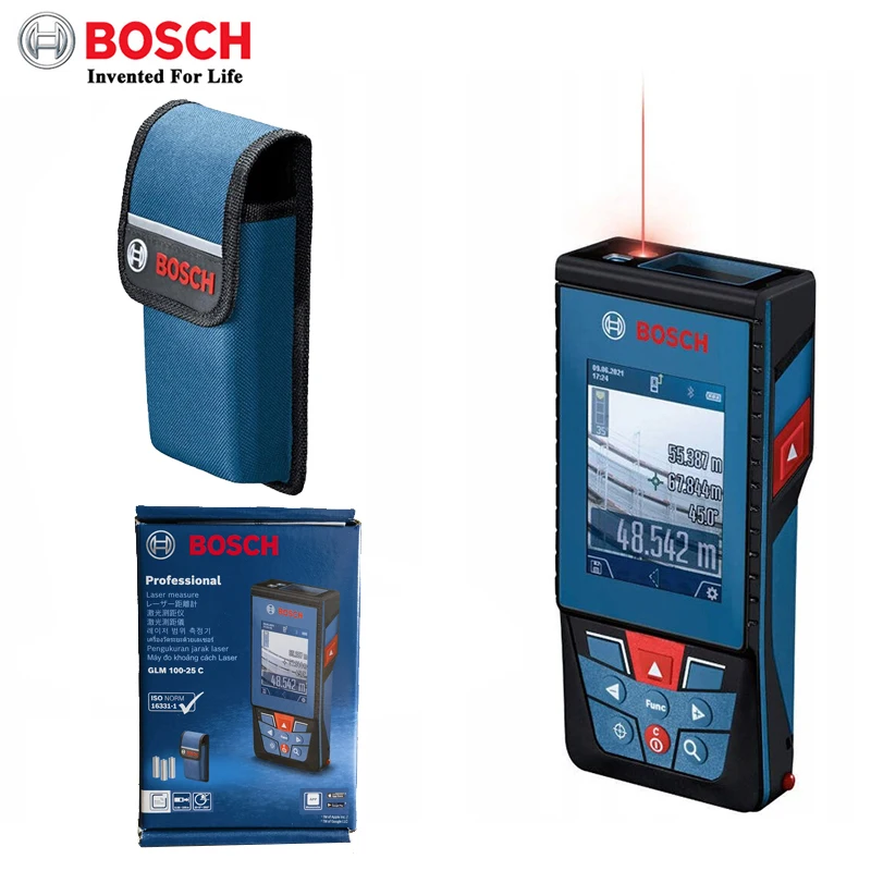 Bosch telémetro láser de 100 metros, cámara integrada con Bluetooth ...