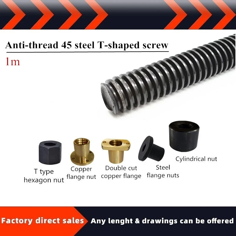 1-Pc-Reverse-thread-left-hand-trapezoidal-screw-T-shaped-screw-Tr12-3 ...