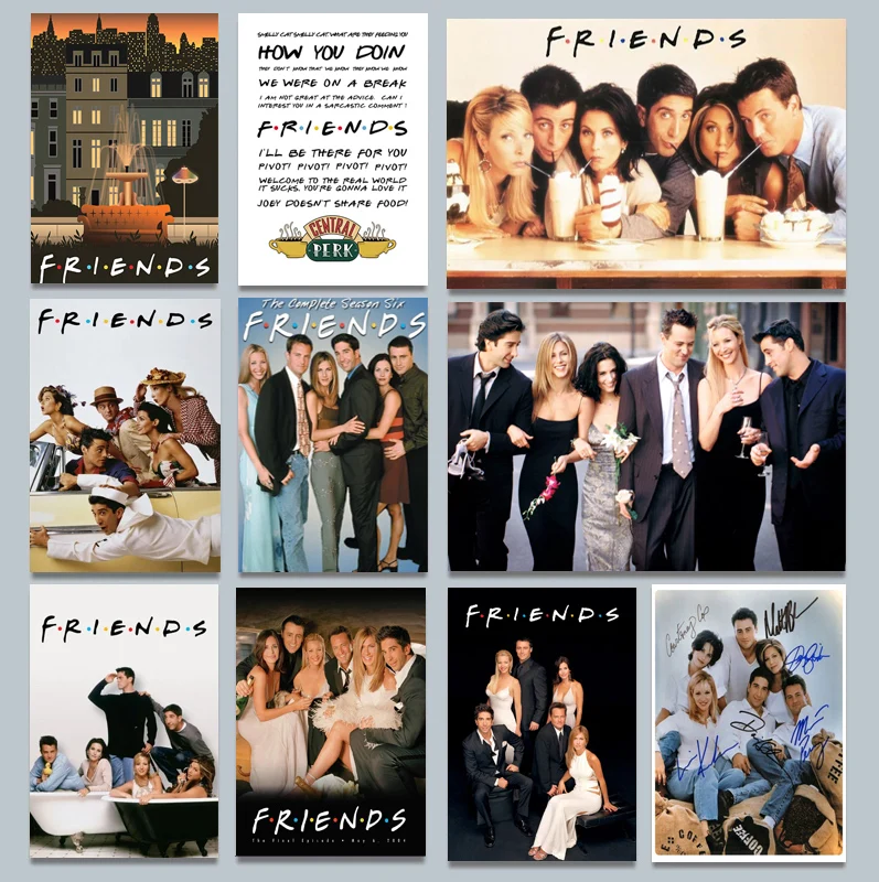 Classic TV Show Series Friends Posters Canvas Painting Retro Poster ...