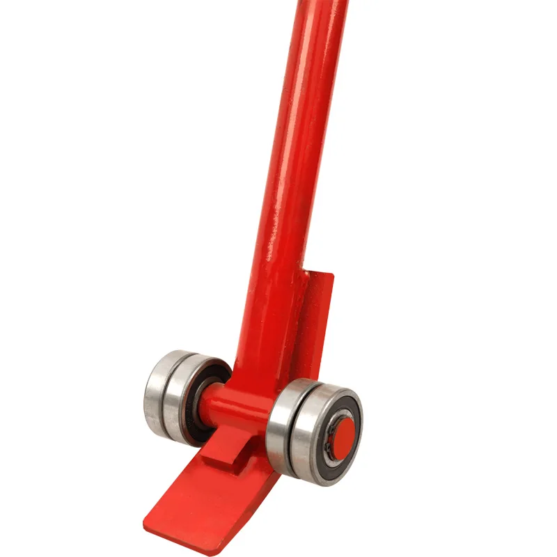 Heavy Duty Wheeled Flat Head Pulley Lifting Crowbar Thickened Seamless ...
