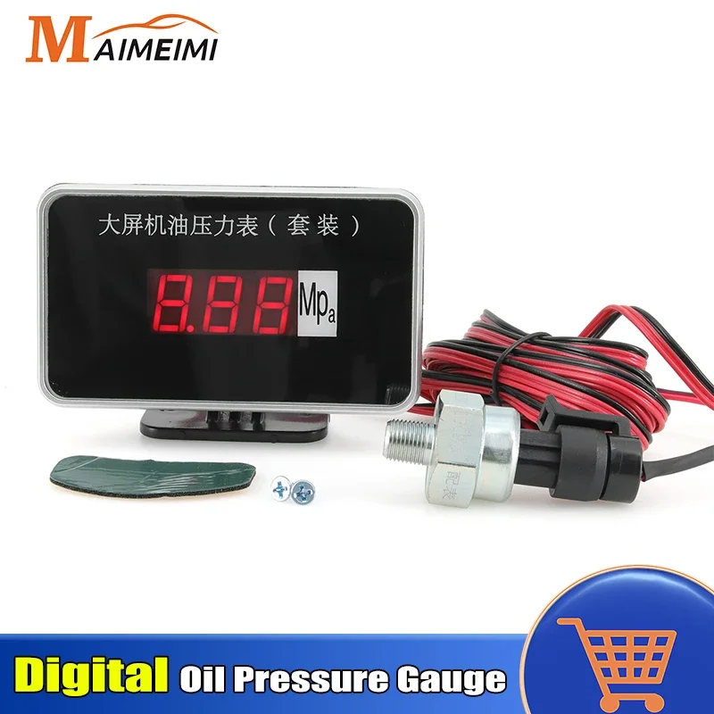 12V 24V Truck Car Oil Pressure Gauge Engine Oil Pressure Meter With ...